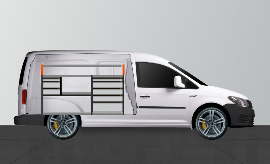 V-ADV FAHRZEUGREGAL FÜR VW Caddy Maxi | Work System